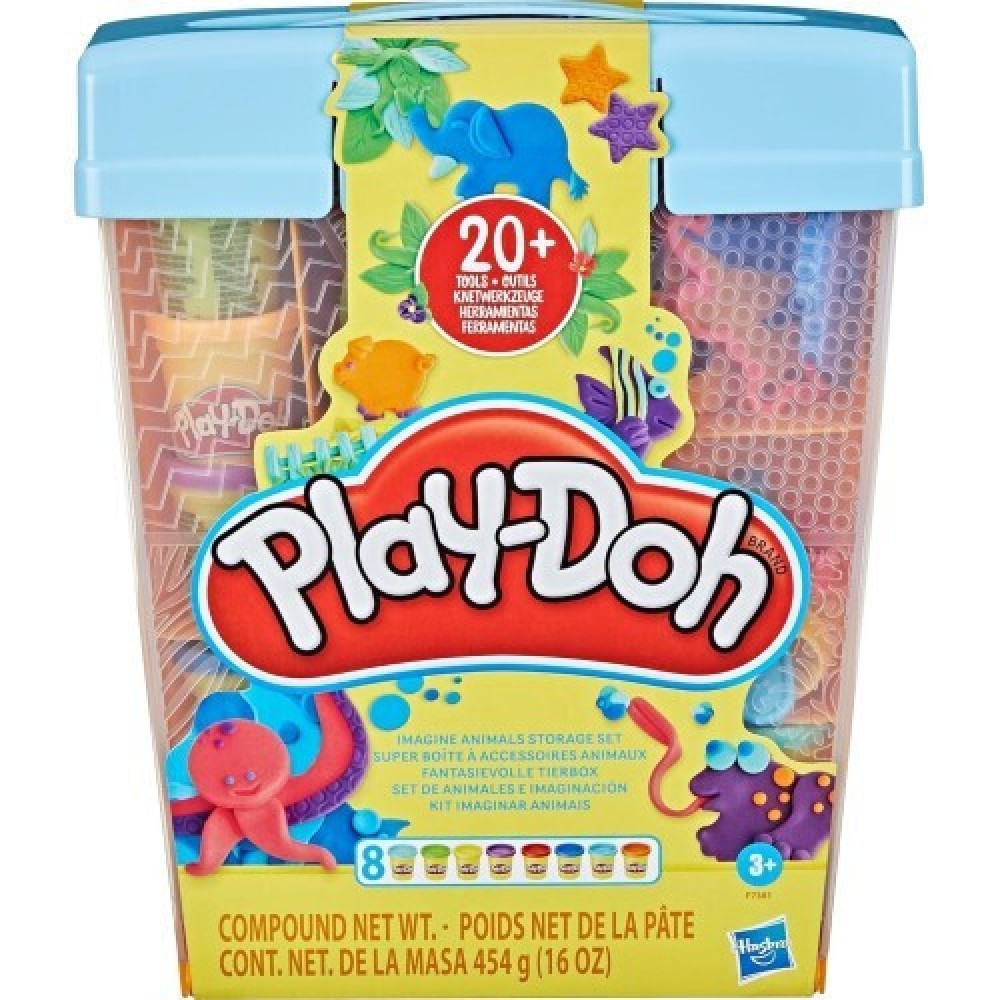 Hasbro Play-Doh - Imagine Animals Storage Set (F7381) - F7381